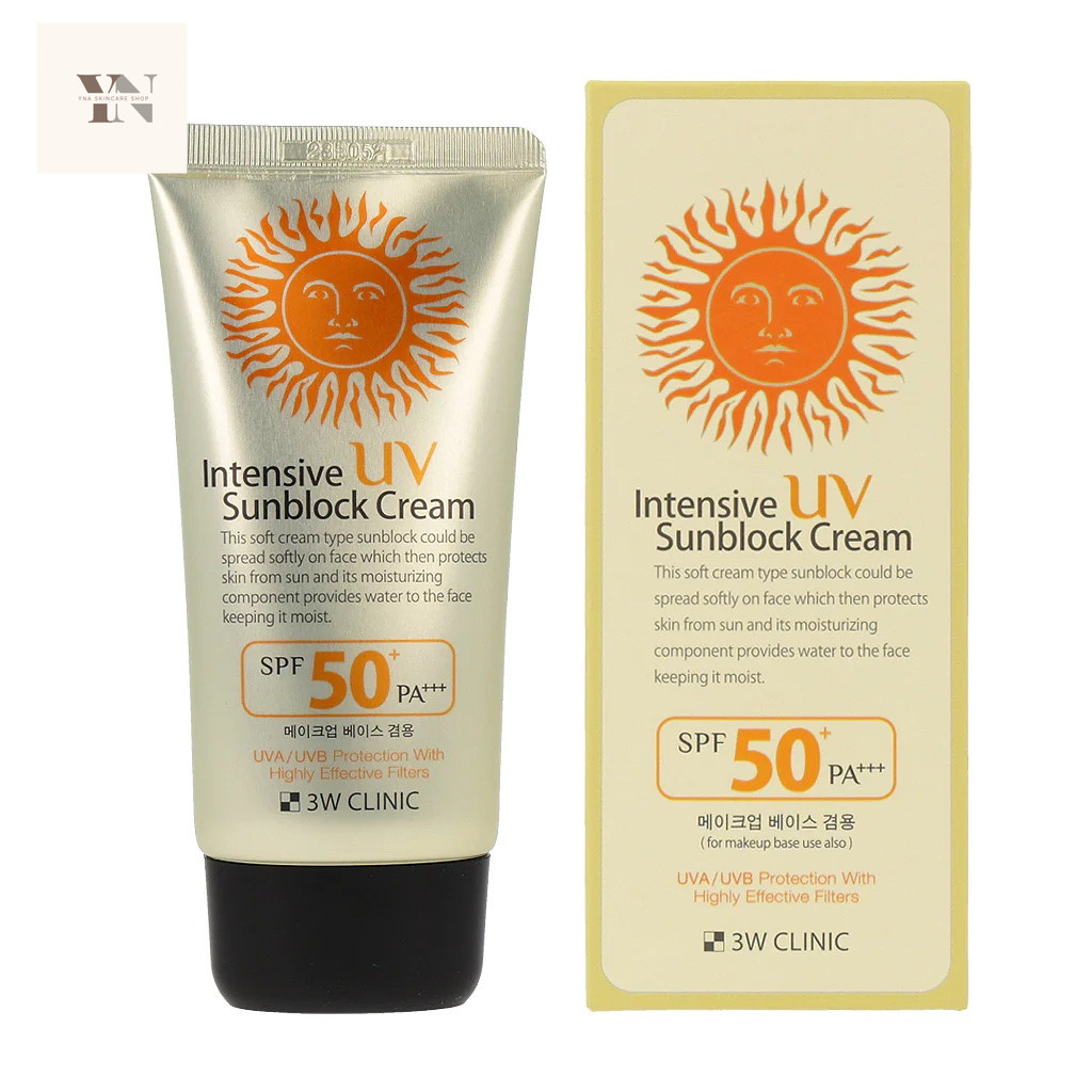 3W CLINIC Intensive UV Sunblock Cream SPF50+ PA+++ 70ML | Shopee ...