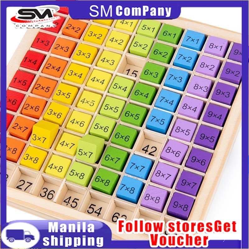 【Ready Stock】Montessori Math Toys Multiplication Table Chart Jigsaw ...