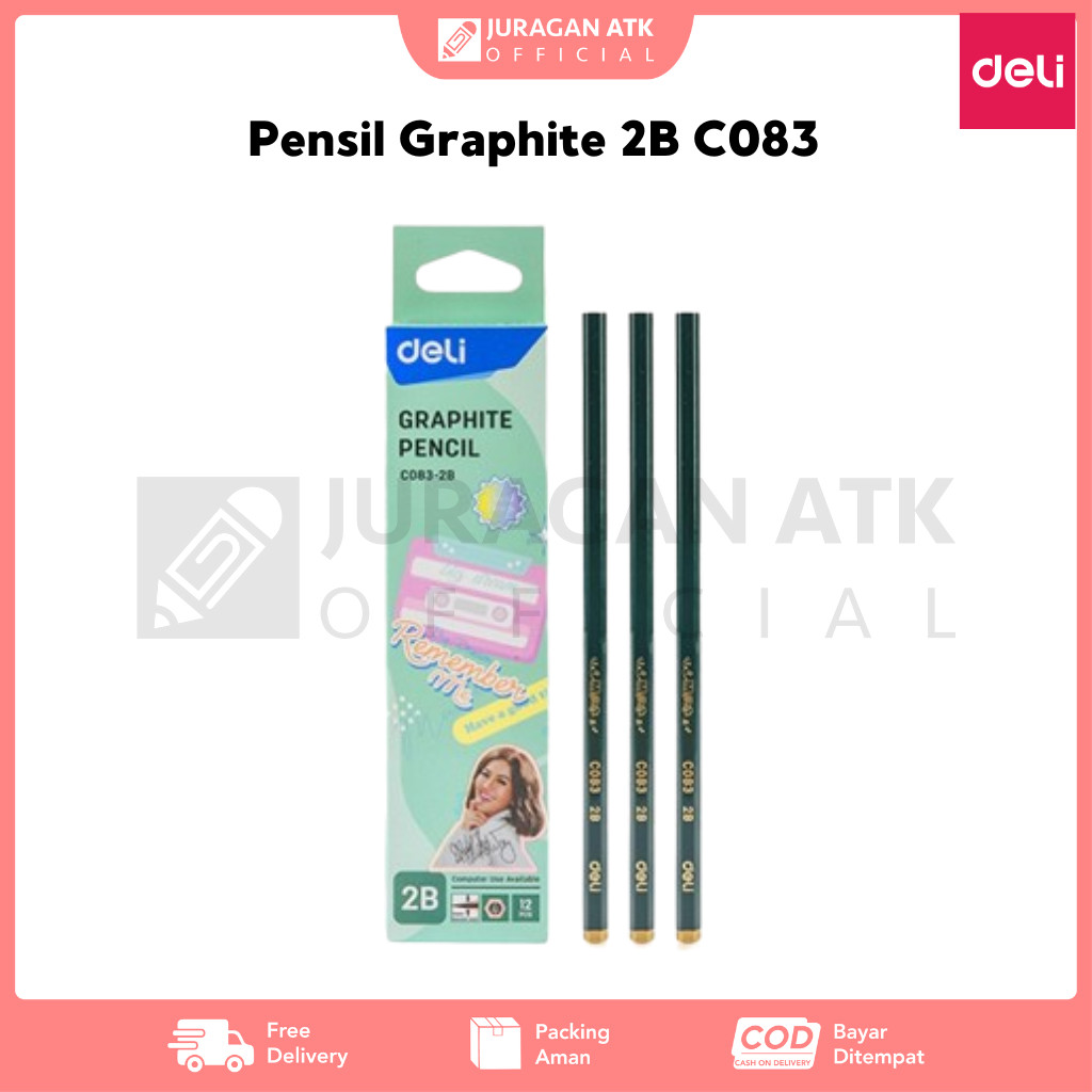 Deli 2B Graphite Pencil Computer Exam Pencil CC083 (1 Pack Contains 12 ...
