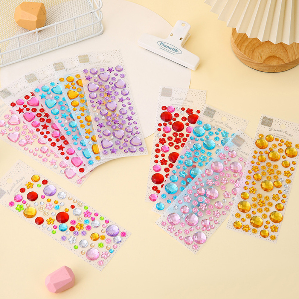 Self Adhesive Acrylic Rhinestone Sticker Face Stickers Crystal ...