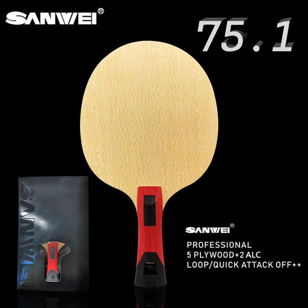Original Sanwei 75.1 Table Tennis Blade (5Wood+2AL Carbon,OFF++) Loop ...