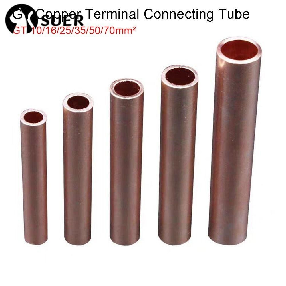 SUDEE GT Copper Terminal Connecting Tube, Hole Passing Ferrule Lug Wire ...