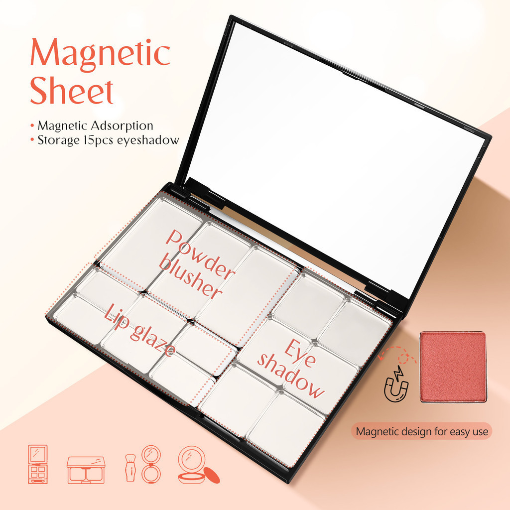 zhuicxiang Eyeshadow Case Magnet Empty Tray Magnetic Makeup Palette ...