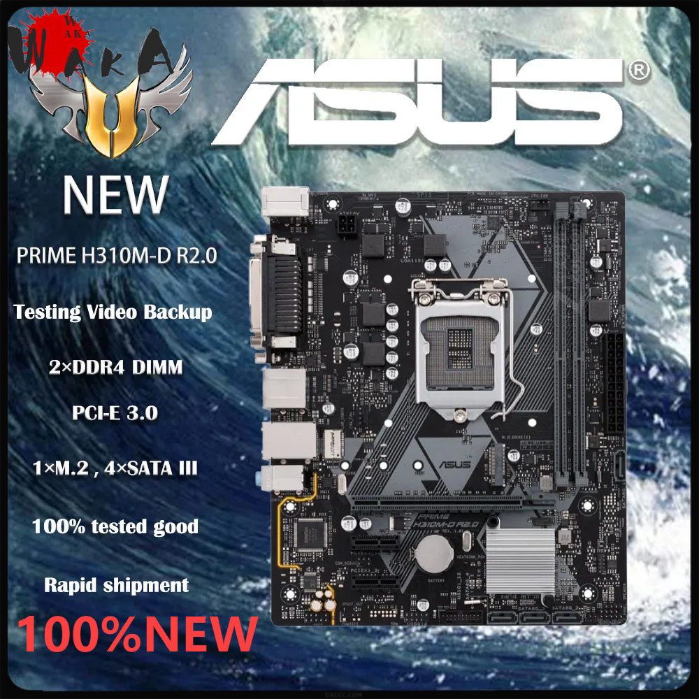 NEW ASUS PRIME H310M-D R2.0 Motherboard With LED Light DDR4 2666MHz ...