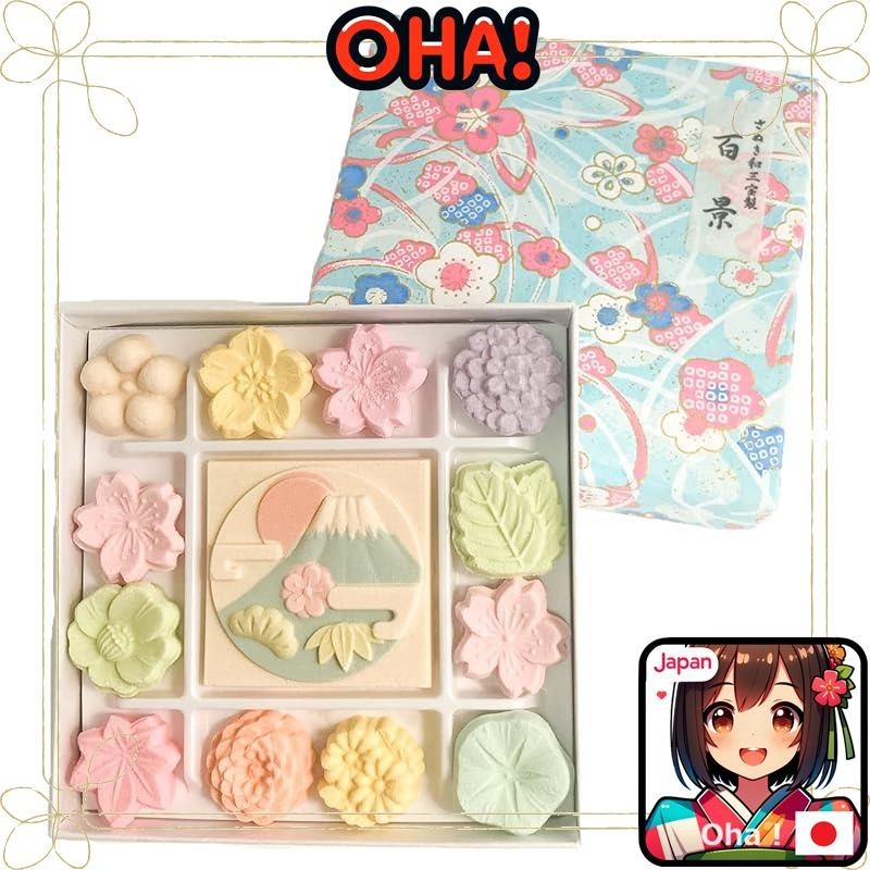 Sanshodo Hyakkei Mount Fuji Petit Gift Box – Traditional Japanese Sugar ...
