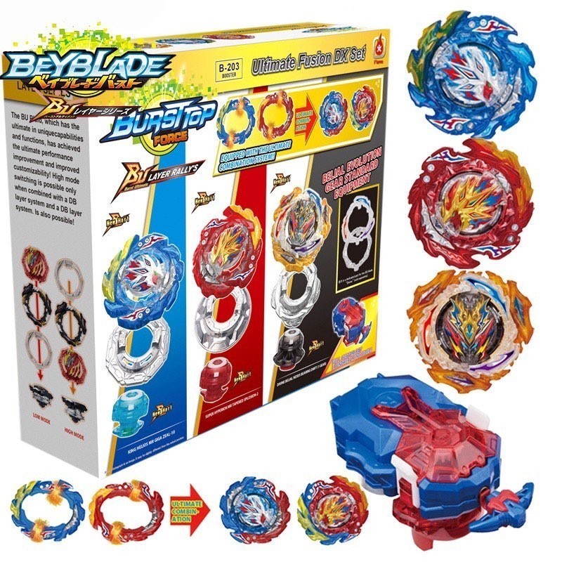 Beyblade Burst B-203 BU Ultimate Fusion DX Set Spinning Top B203 with ...