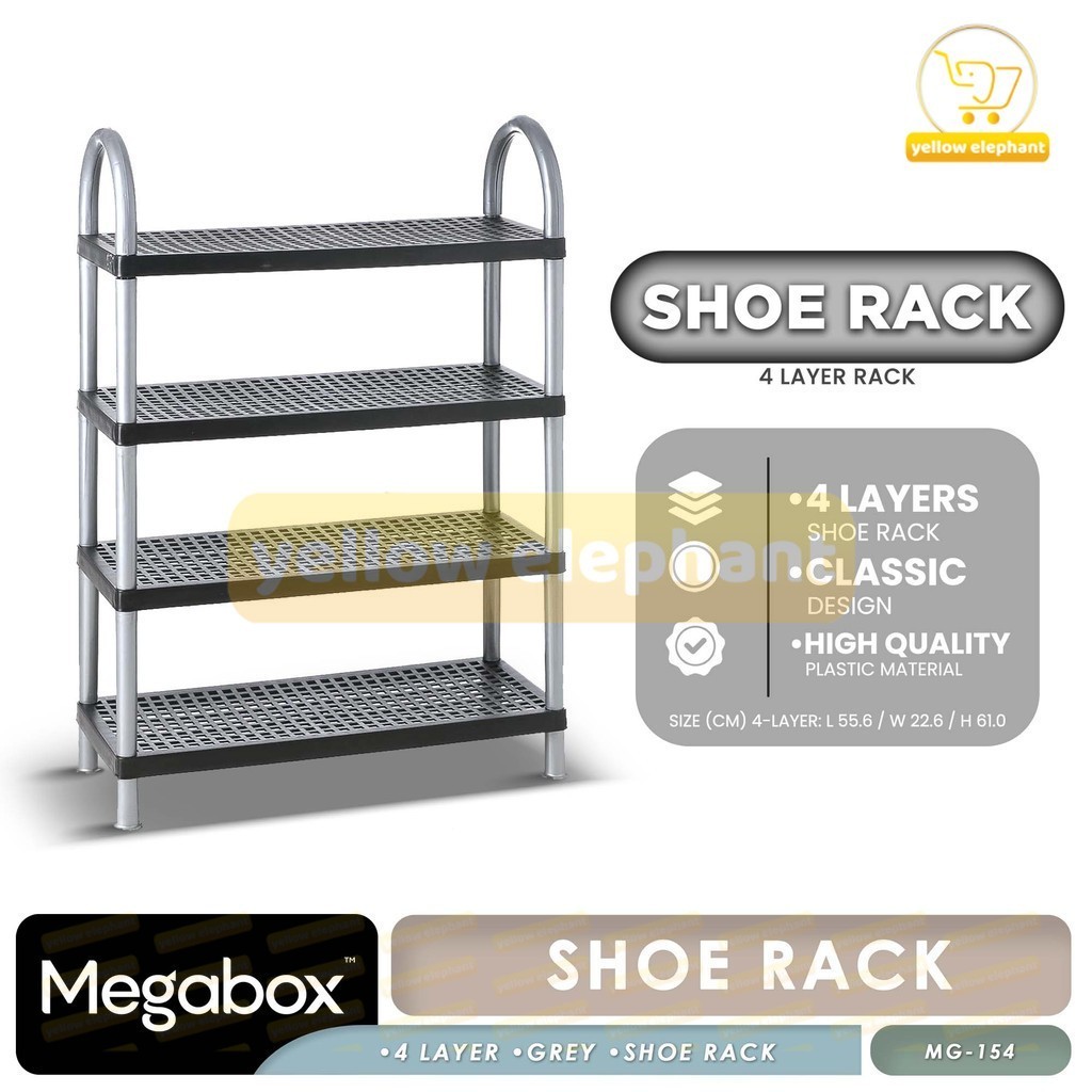 Megabox Shoe Rack Mg-154 4 And 5 Layers Yellow elephant Everyday Low ...