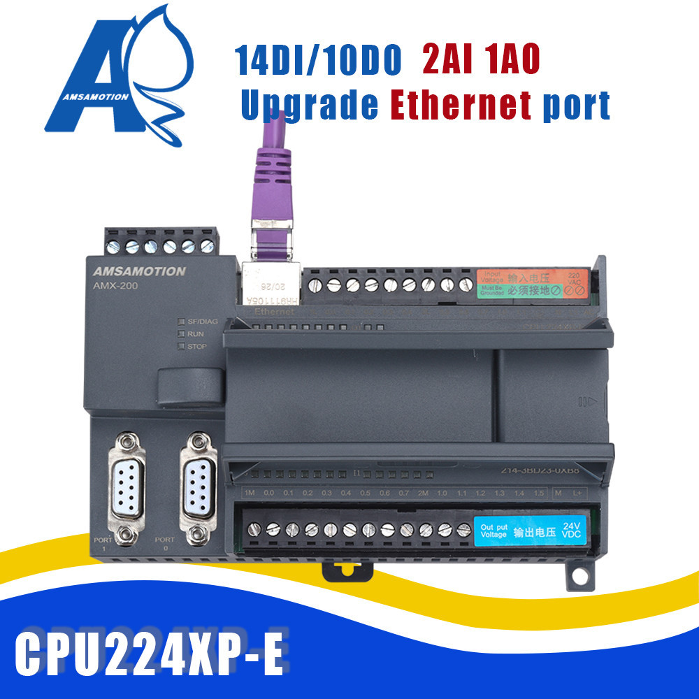 Ethernet CPU224XP-E PLC Programmable Logic Controller 2AI 1AO Replace Siemens 214-2BD23/2AD23 ...