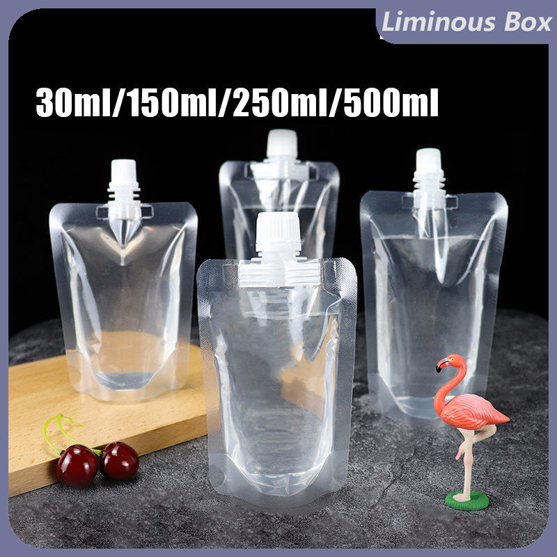 100pcs Stand Up Liquid Spout Pouch Bag/Juice Milk Coffee Storage Pouch ...