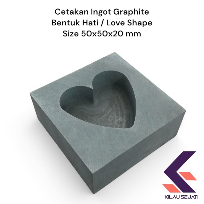 Heart Model Graphite Ingot Mold / Love Shape Ingot Graphite Crucible ...