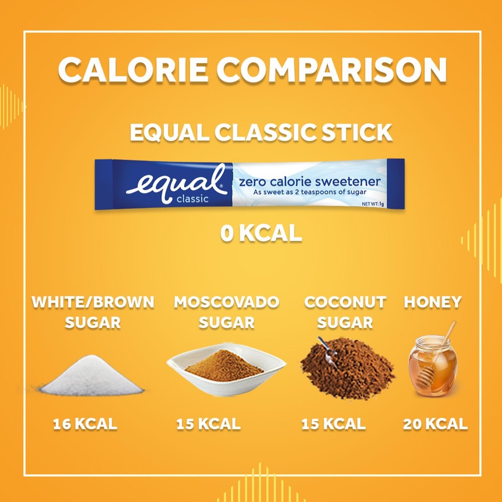 Equal Classic Zero Calorie Sweetener 50 Sticks - 1 Box (Sugar ...