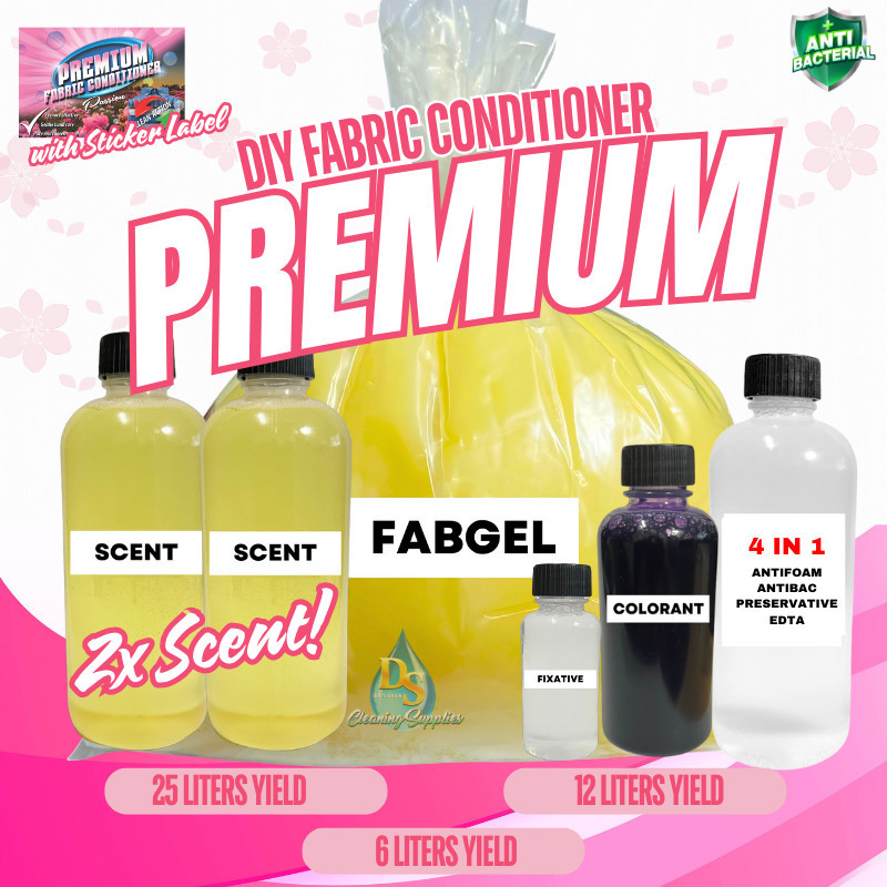 DIY PREMIUM FABCON KIT Fabric Conditioner 25 LITERS YIELD with ...
