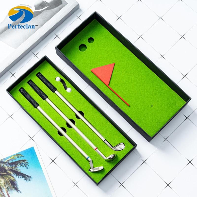 Perfeclan Golf Pen Set Golf Club Putter Ballpoint Pen Desk Games Mini ...