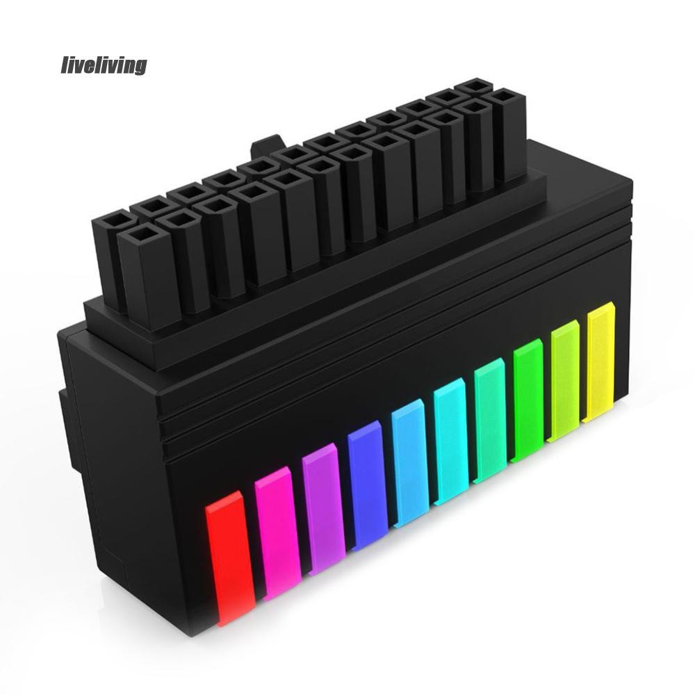 ATX 24Pin 90 Degree Power Plug Adapter 5V 3 Pin ARGB ARGB Power ...