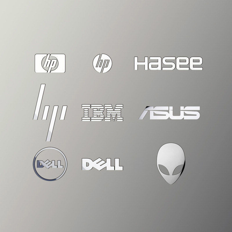 Sticker Computer Notebook Ultra-Thin Metal logo Decorative Sticker DELL ...