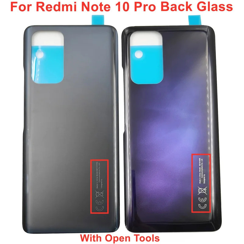 Glass Back Lid Door For Xiaomi Redmi Note 10 Pro / Max Hard Battery ...