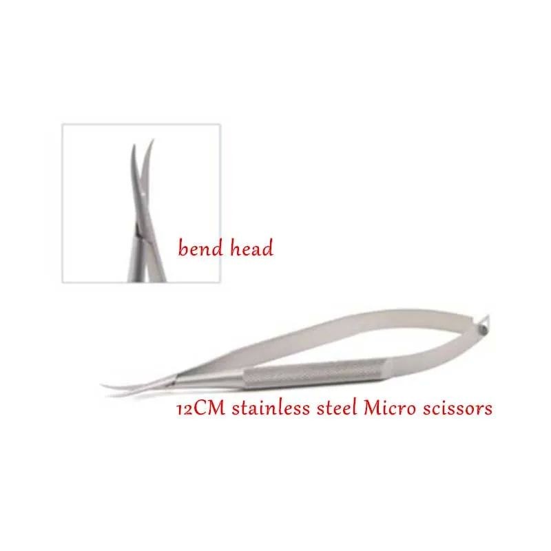 12cm bend head micro Cornea scissors Hand tool Surgery stainless steel ...