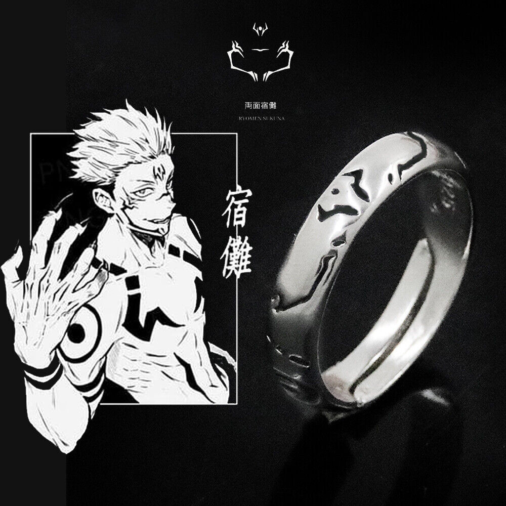 Anime Jujutsu Kaisen Ryomen Sukuna Itadori Yuji Ring Cosplay Party Men ...