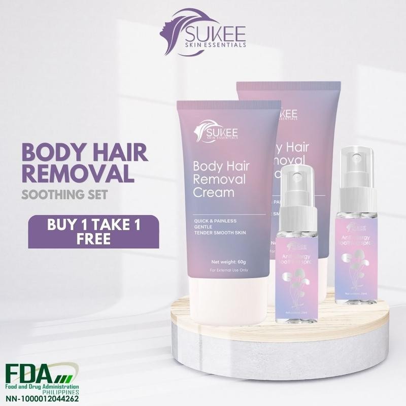 Sukee 3-Min Hair Removal Cream with Botanical Brightening & 72H Growth ...