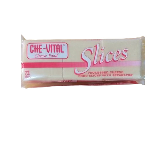 Che-Vital Processed Cheese Food Slices with Separator 72 slices Approx ...