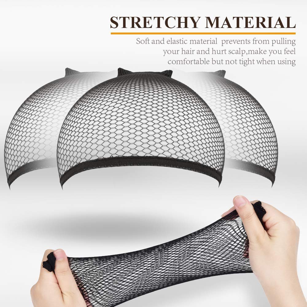 Nylon Wig Cap Hair Net Women High Stretch Hair Compression Net ...