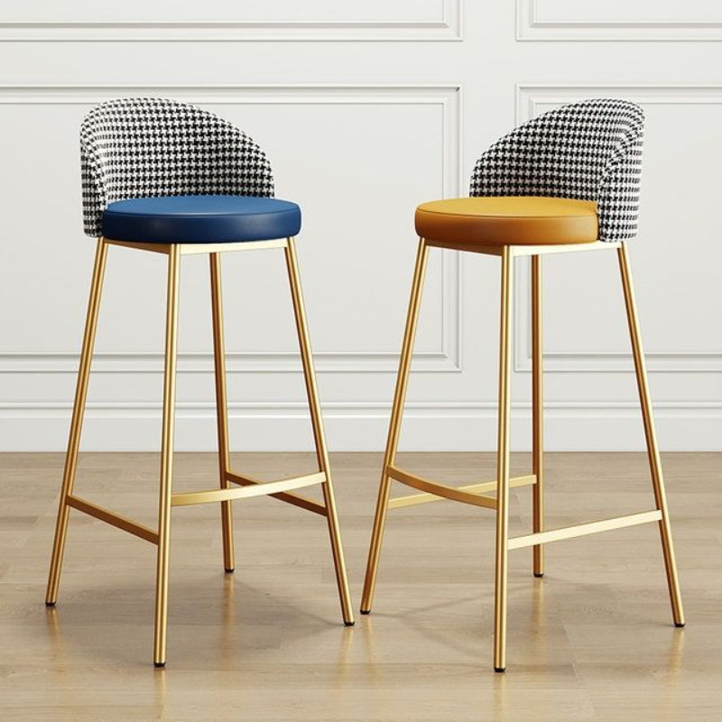 Iron Bar Chair High Chair Nordic Light Luxury Simple Modern Bar Chair ...