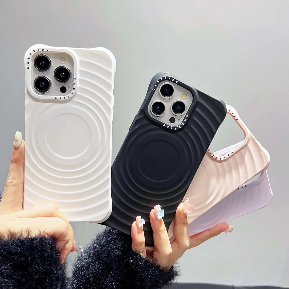 Minimalist White Black Pink and Purple ins Style Water Ripple Magnetic ...