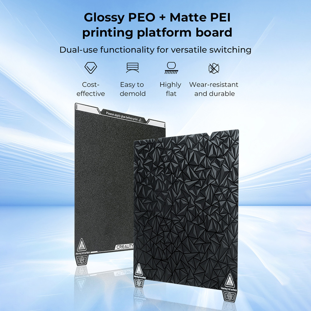 Creality 235x235mm Dual-Sided Printing Platform Board Kit-Glossy PEO+ ...