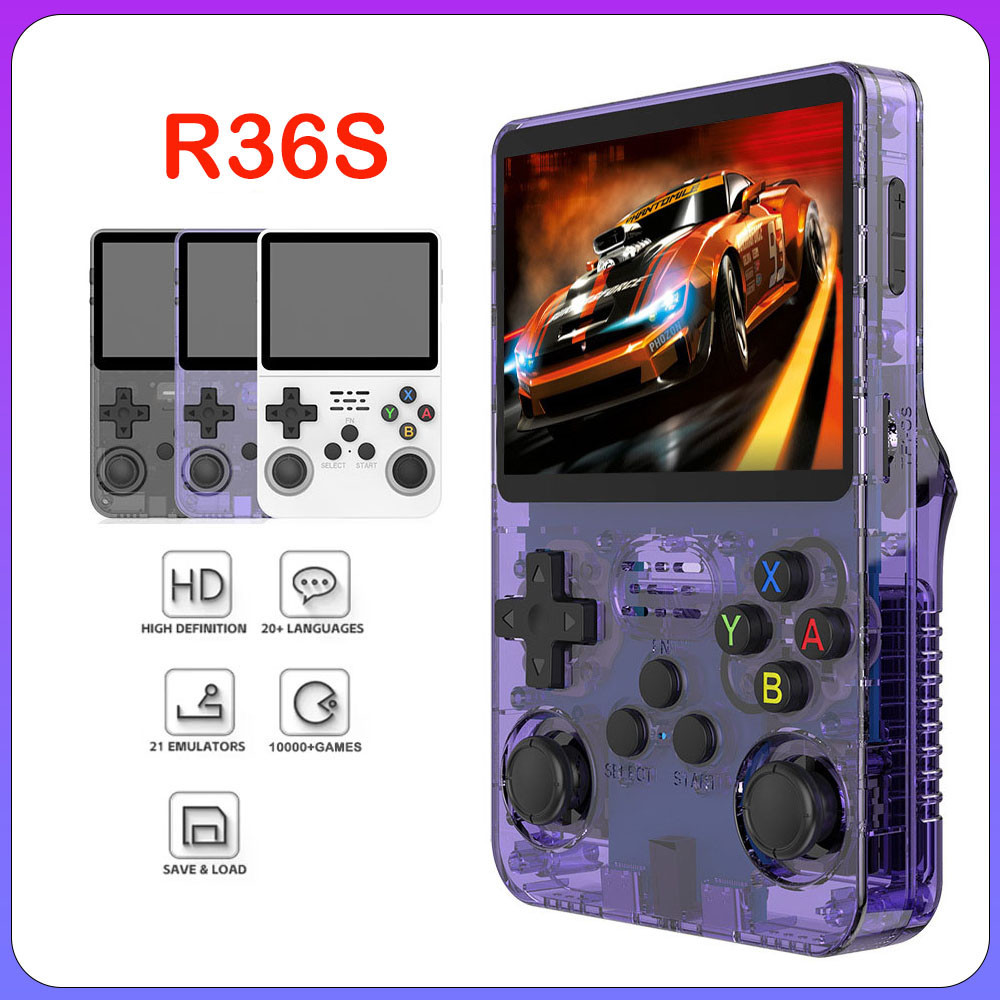 R36S Cool Handheld Video Game Console Open Source Linux System 3.5 Inch ...