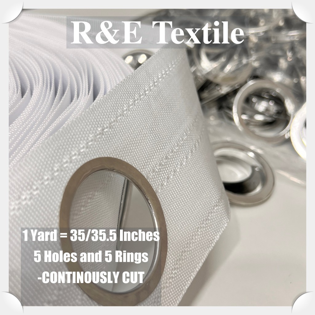 R&E TextileCURTAIN RINGS / GROMMET / SOLD PER YARD = 5 HOLES AND 5 ...