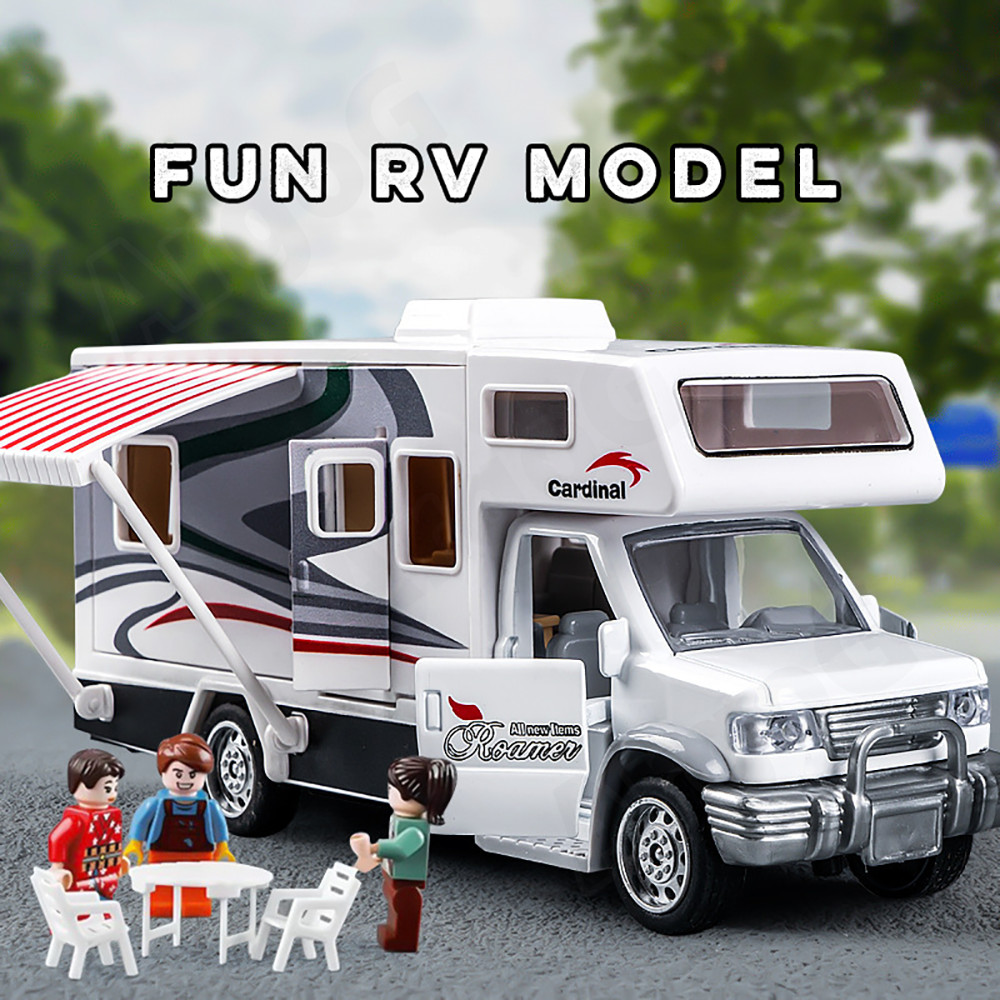RV Model Simulation Alloy Material RV Pickup Truck Model Ornaments Toy ...
