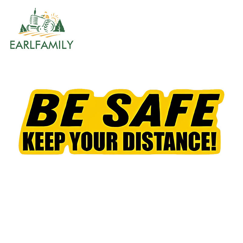 EARLFAMILY 13cm x 4.2cm Be Safe Warning Car Stickers Fashion Truck ...