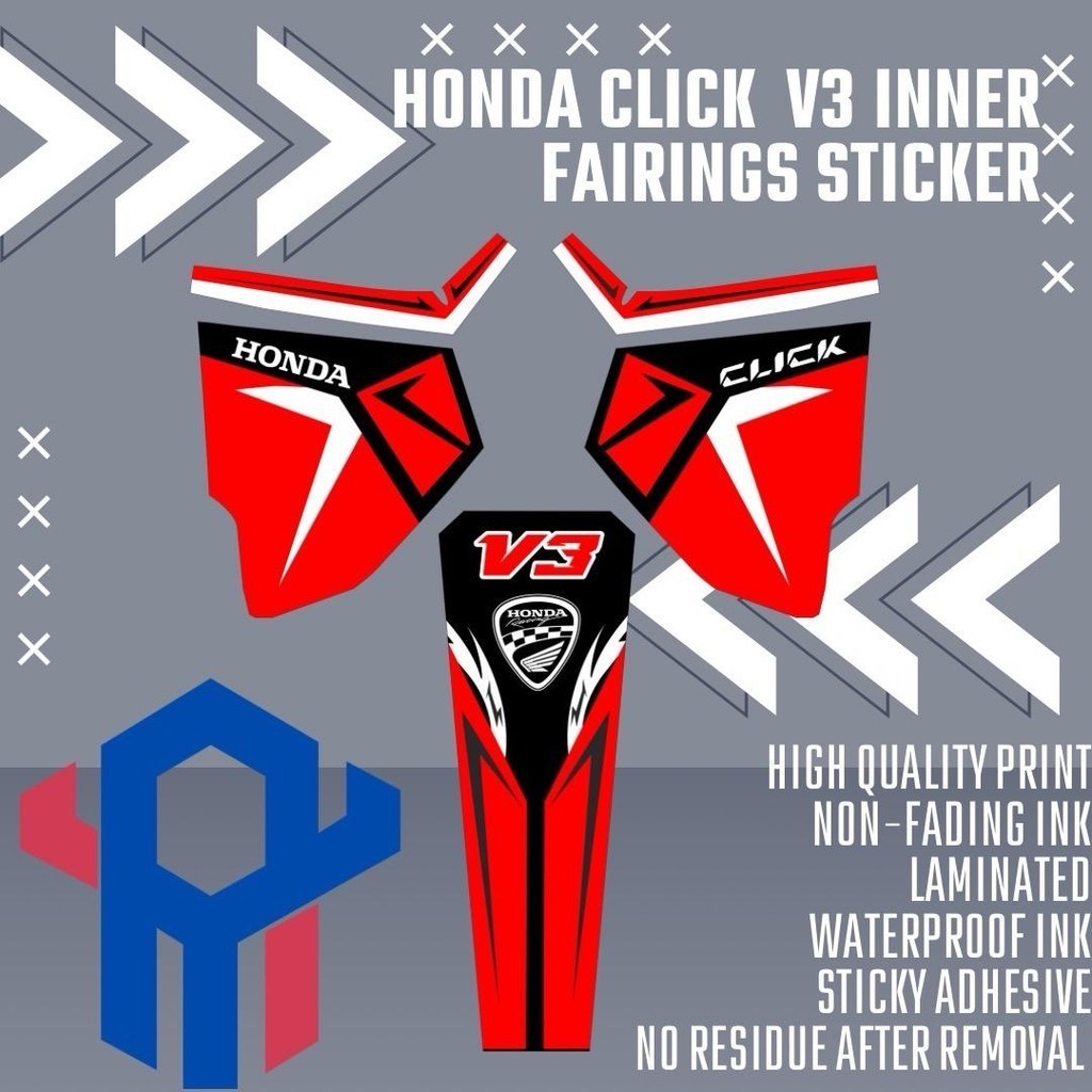 Honda Click version 3 4 v3 v4 125 150 Inner Fairings printed and ...