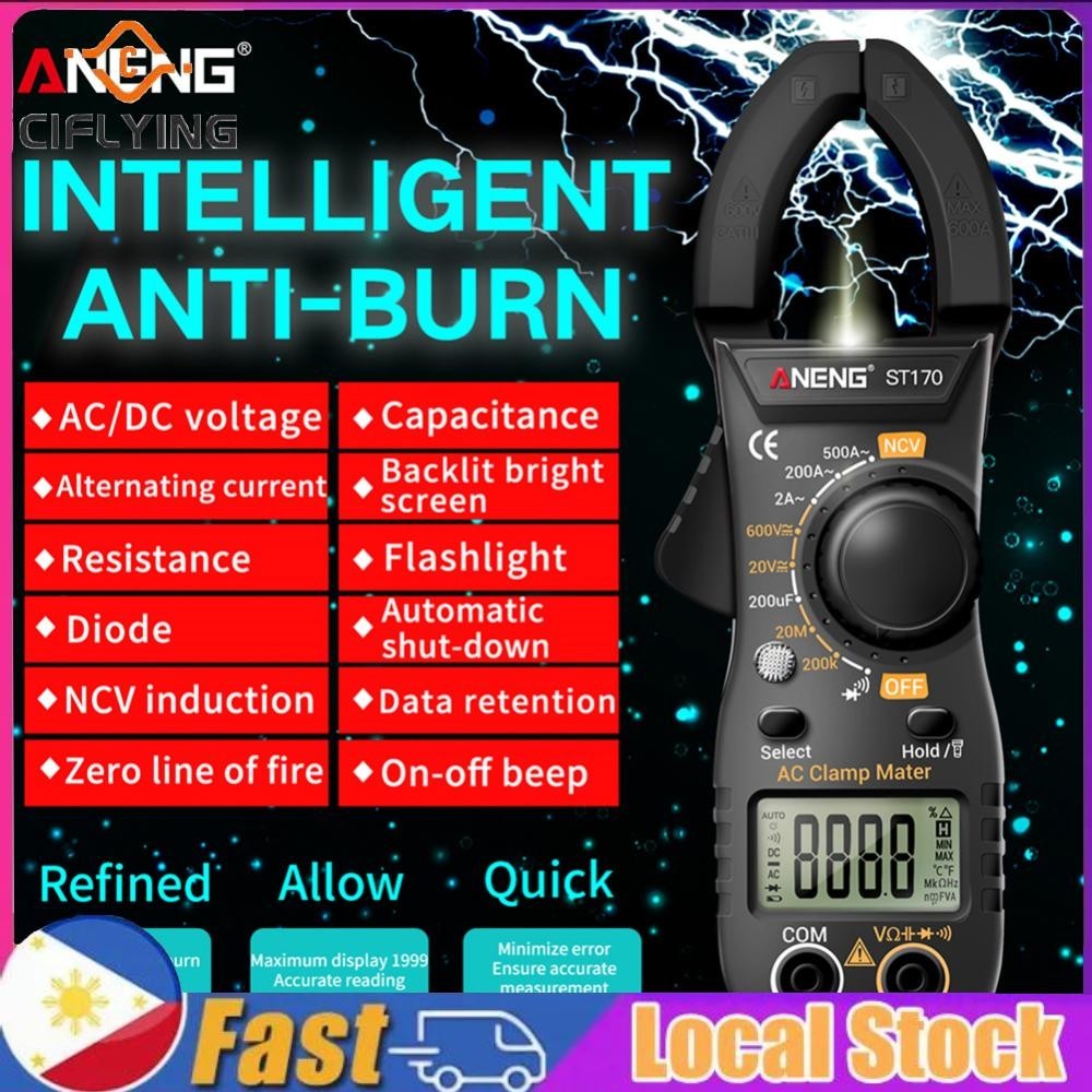 [aemold.ph] Digital Multimeter Backlit Display Multi Tester Clamp Meter ...