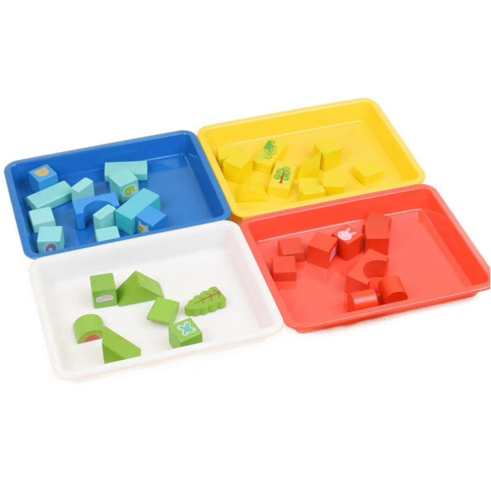 Multicolor Activity Tray Organizer Serving Tray Plastic Art Trays For ...