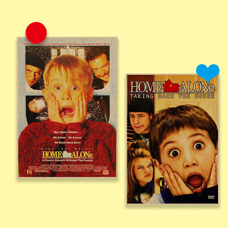 Home Alone movie poster retro vintage kraft decorative painting room ...