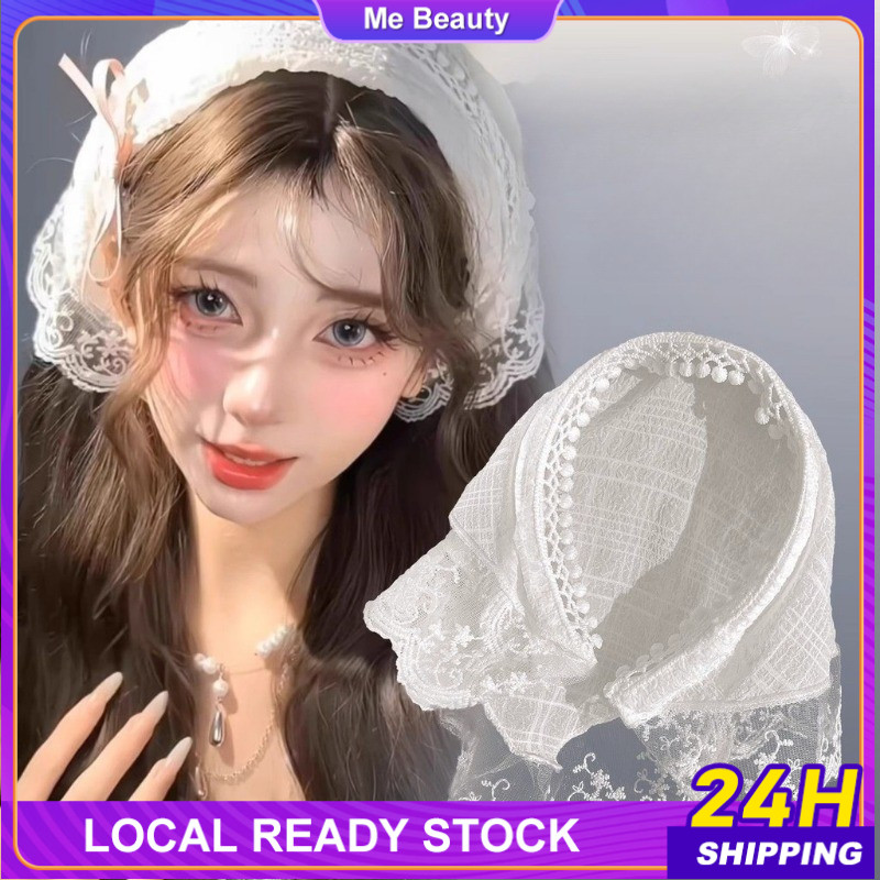 Lace Headband Turban Head Triangle Scarf Hair Accessory Women's Beach ...