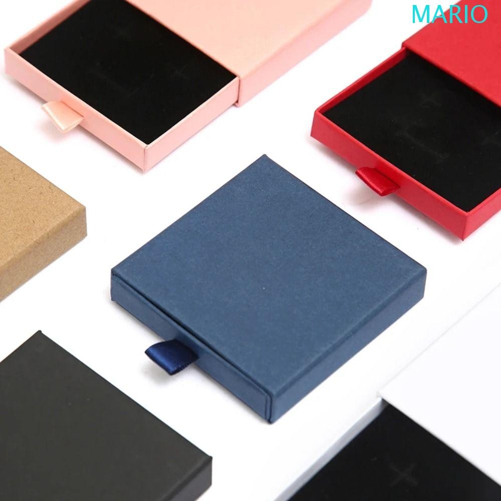 MARIO Jewelry Packaging Box, Thick Cardboard Kraft Paper Drawer Jewelry ...