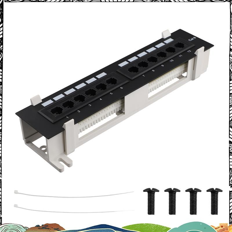 jduefheu25 Network Tool Kit 12 Port CAT6 Patch Panel RJ45 Networking ...