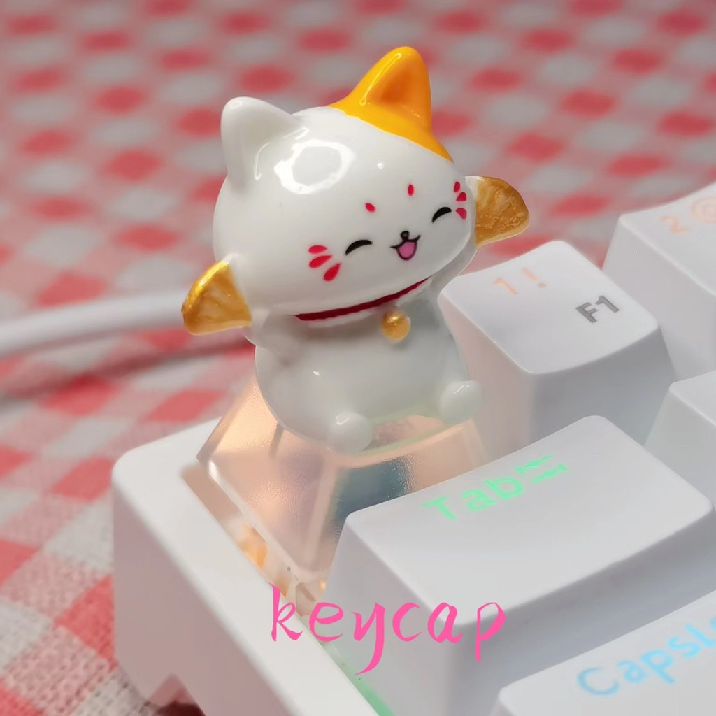 Keycap Cat Backlight Cute Cat Suitable for ESC Mechanical Keyboard ...