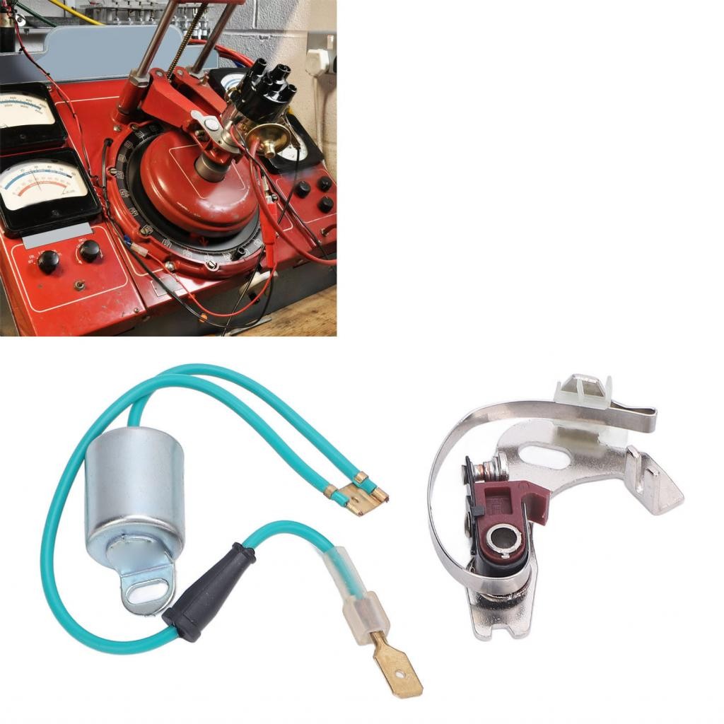 Haijiemall Distributor Points and Condenser Set Metal Construction ...