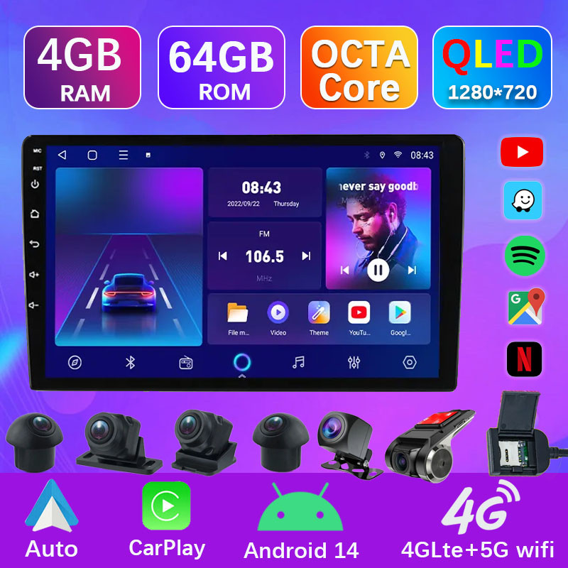 1 year warranty TS18 Android Head Unit Car Stereo (8Core 4G+64G 1280 ...
