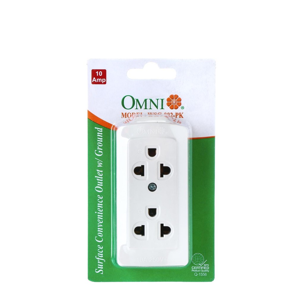 OMNI 2-Gang Surface Convenience Outlet with Ground 10A (WSG-002-PK ...