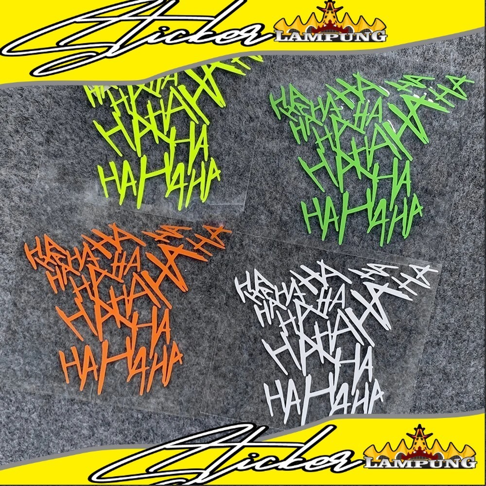 Cutting HAHAHA Stickers Helmet Stickers Accessories Stickers for all ...