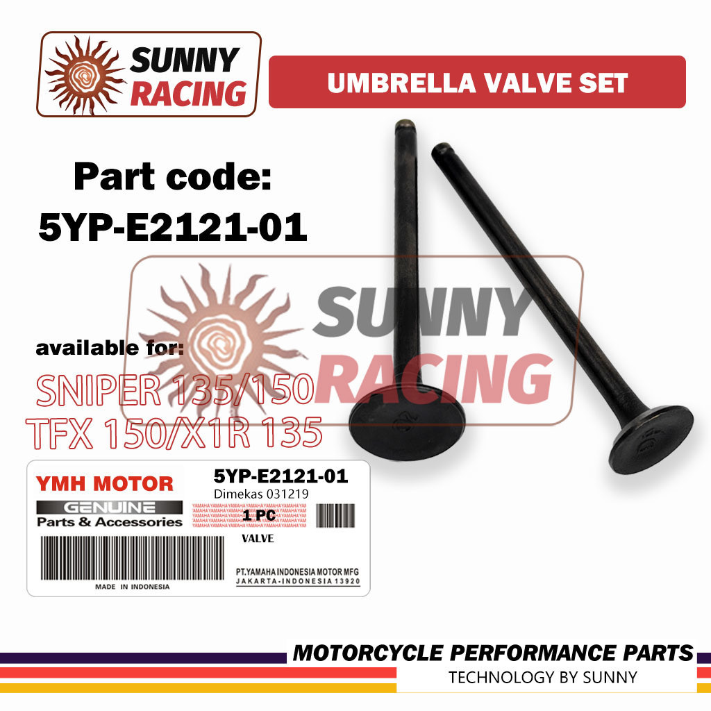 5YP-E2121-01 valve set FOR SNIPER 135/150/TFX 150/X1R | Shopee Philippines
