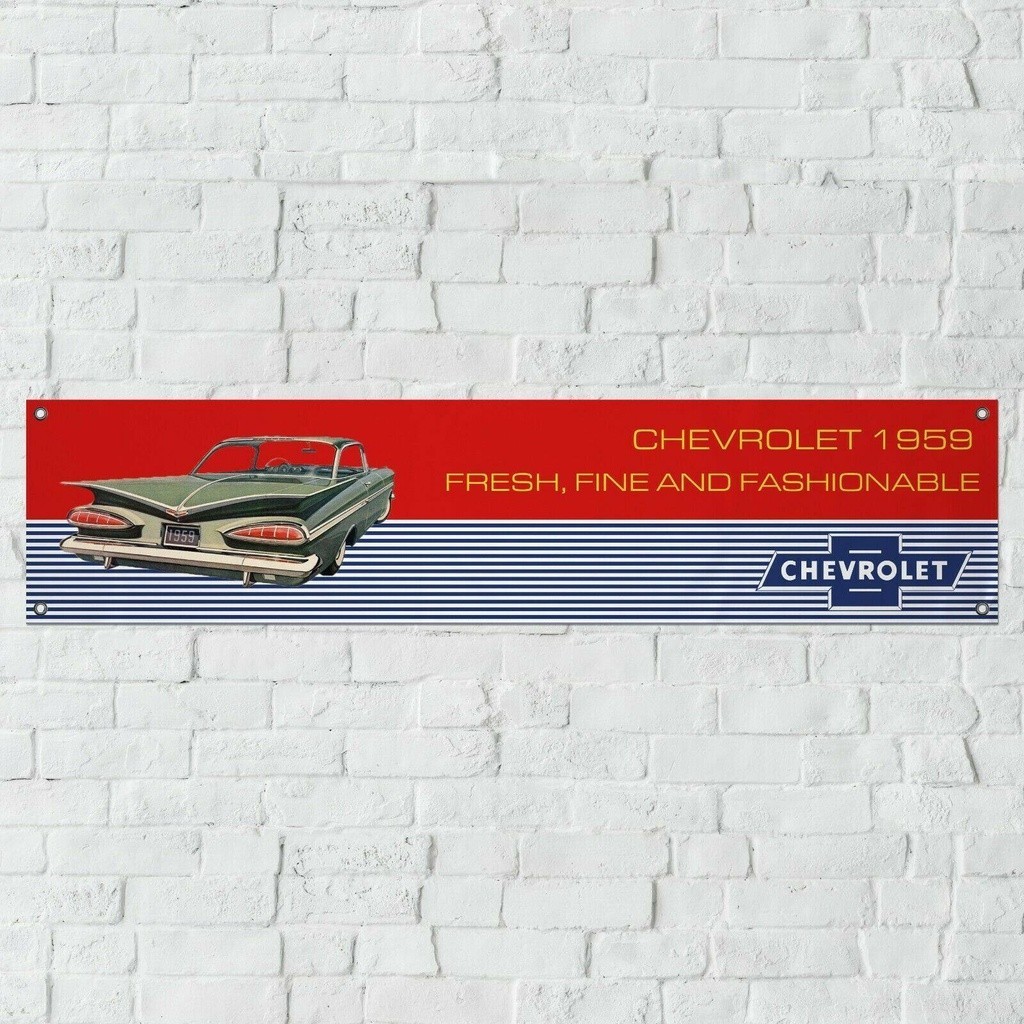 Chevrolet Vintage Banner Metal Tin Sign Retro Poster Decoration Wall ...