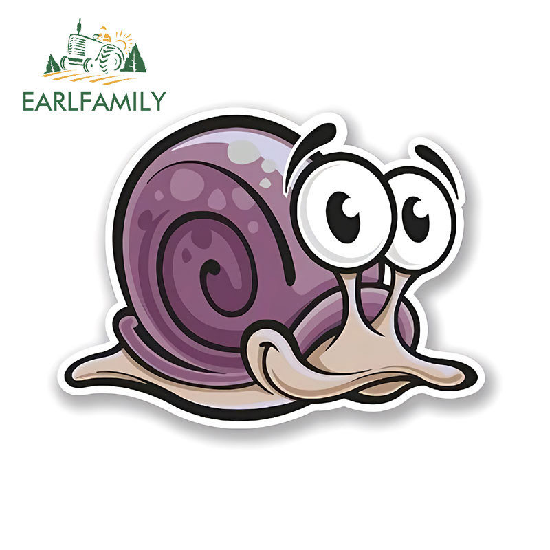 EARLFAMILY 13cm x 10cm Snail Cartoon Car Stickers Air Conditioner ...