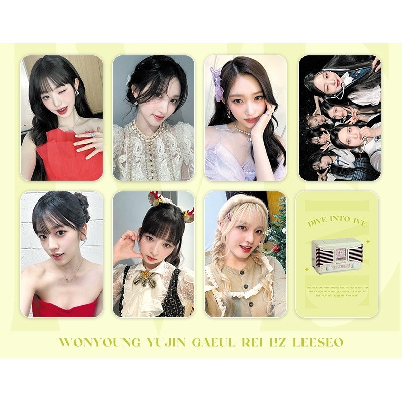 4-7pcs/set DIVE INTO IVE I'VE MINE Photocards Season's Greetings Lomo Cards REI LIZ LEESEO ...