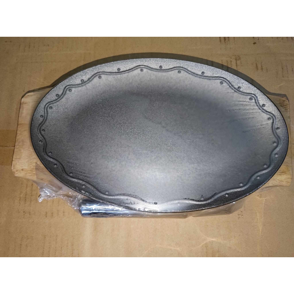 Cast iron sizzling plate oval cast iron | Shopee Philippines