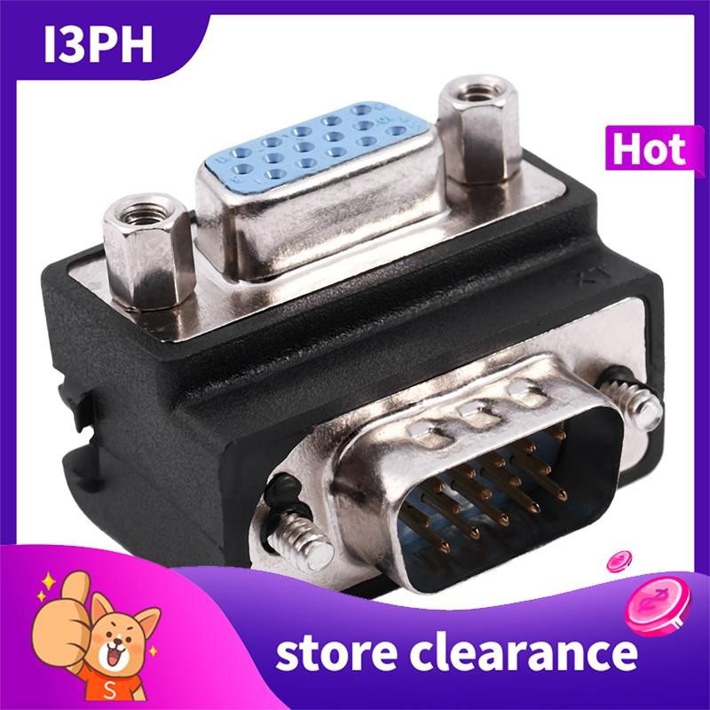 15-Pin VGA Male to Female M/F Right Angle Adapter | Shopee Philippines